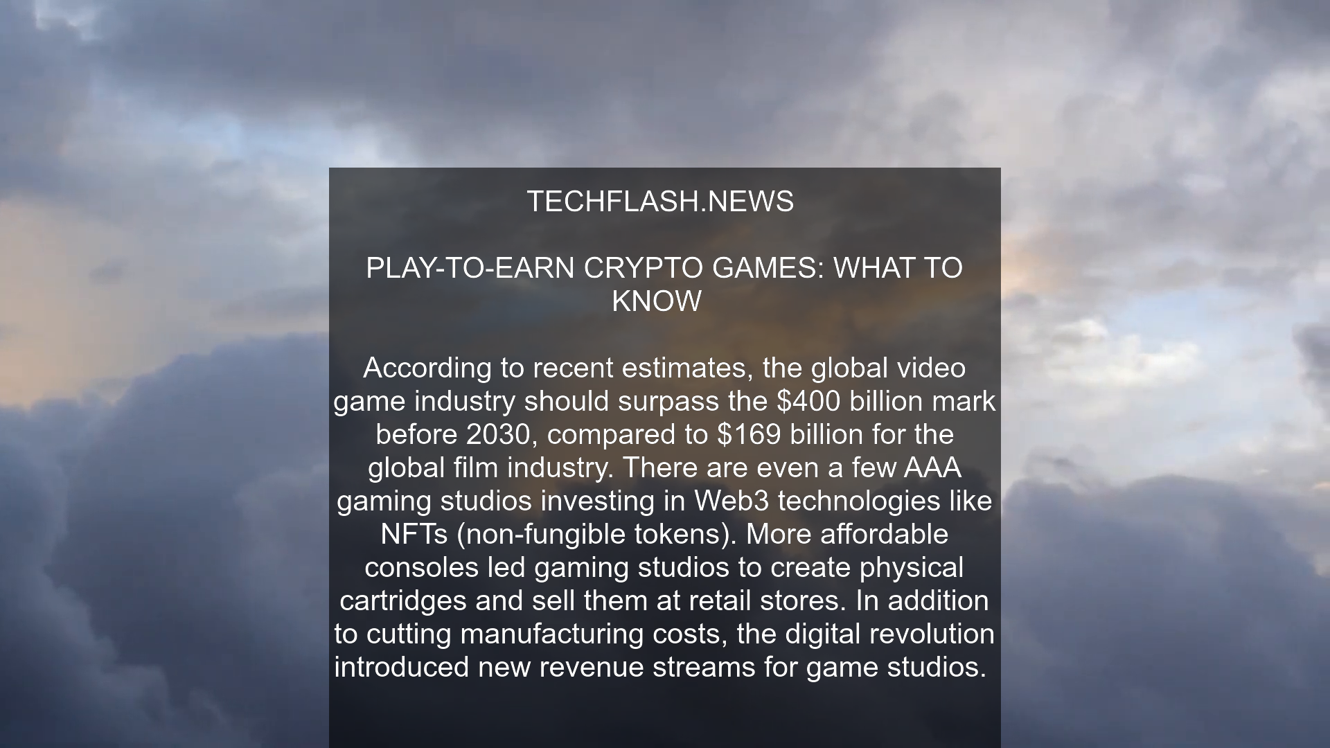 Play-to-Earn Crypto Games: What to Know – Tech Flash News